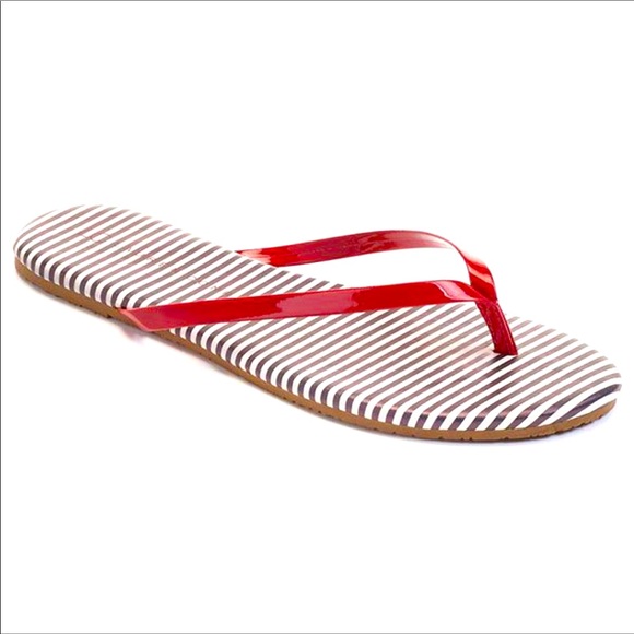 LC Lauren Conrad | Shoes | Nwob Lc Lauren Conrad Valencia Stripe Flip Flop Sandals 9 | Poshmark
